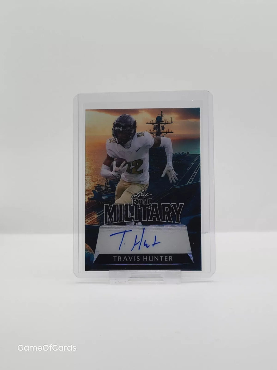 2024 Leaf Exotic Military TRAVIS HUNTER Authentic Auto Autograph 1/4 ...